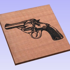 Revolver - Pistol - Handgun - SVG Files for Laser Engraving and Cnc ...