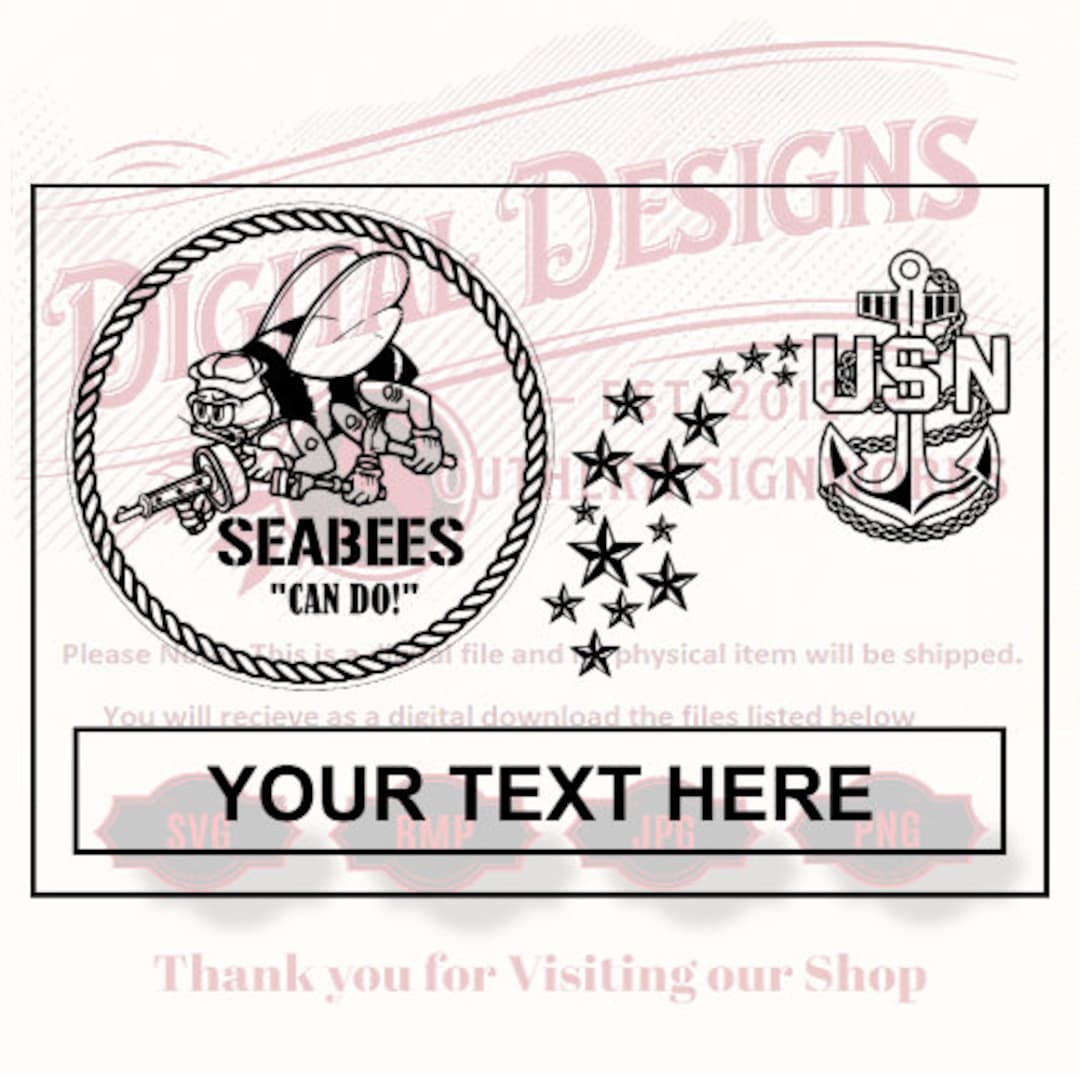 Buy US Navy Seabee Sign SVG Files for Cnc Router and Laser Engraving - Military Online in India ...