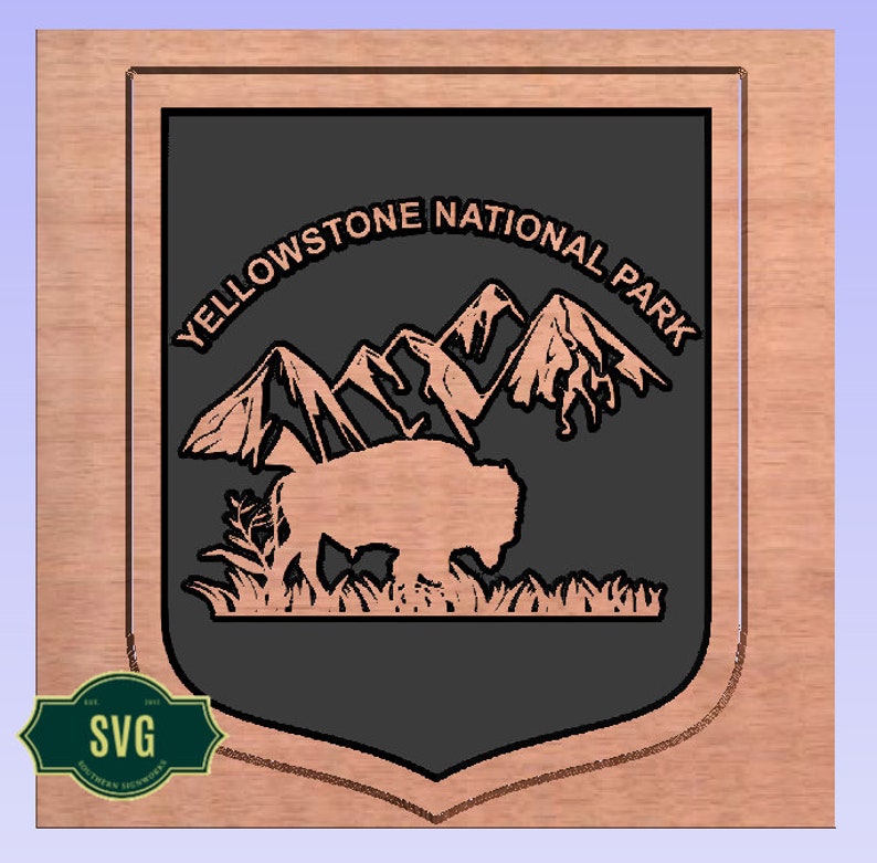 Yellowstone National Park SVG Files for Laser Engraving and - Etsy