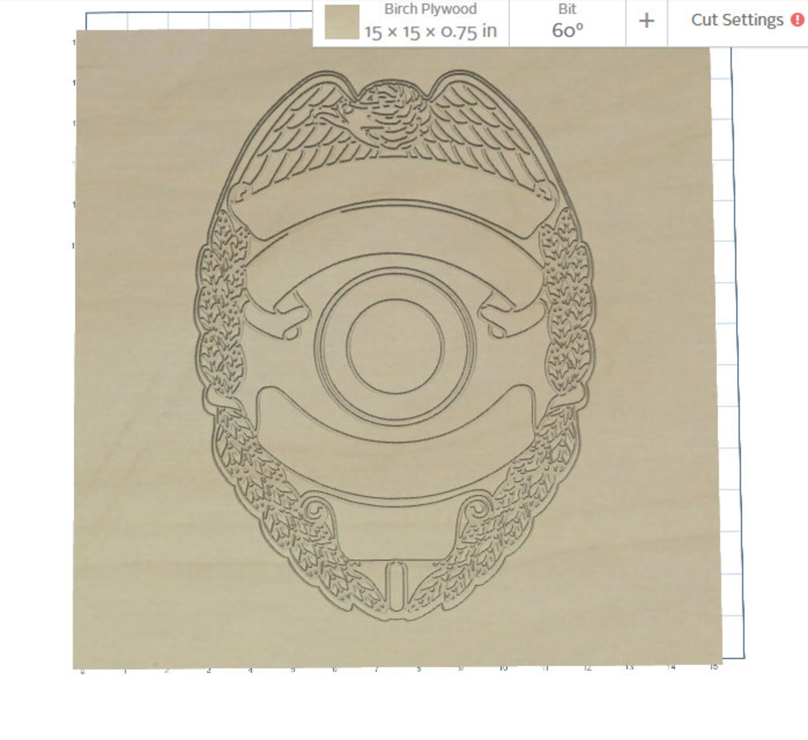 Police Badge (blank) - SVG Files for Cnc Router and Laser Engraving - Etsy