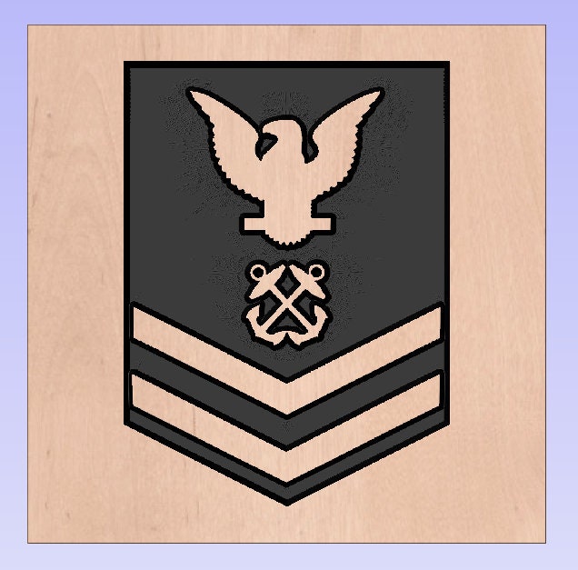 US Navy Petty Officer Second Class SVG – Laser Cut CNC File - Etsy