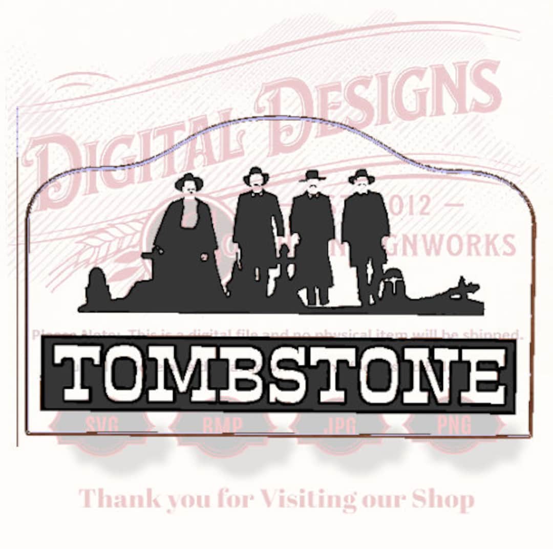 SGV File for Cnc and Laser Machines. Western - Tombstone - Wyatt Earp ...