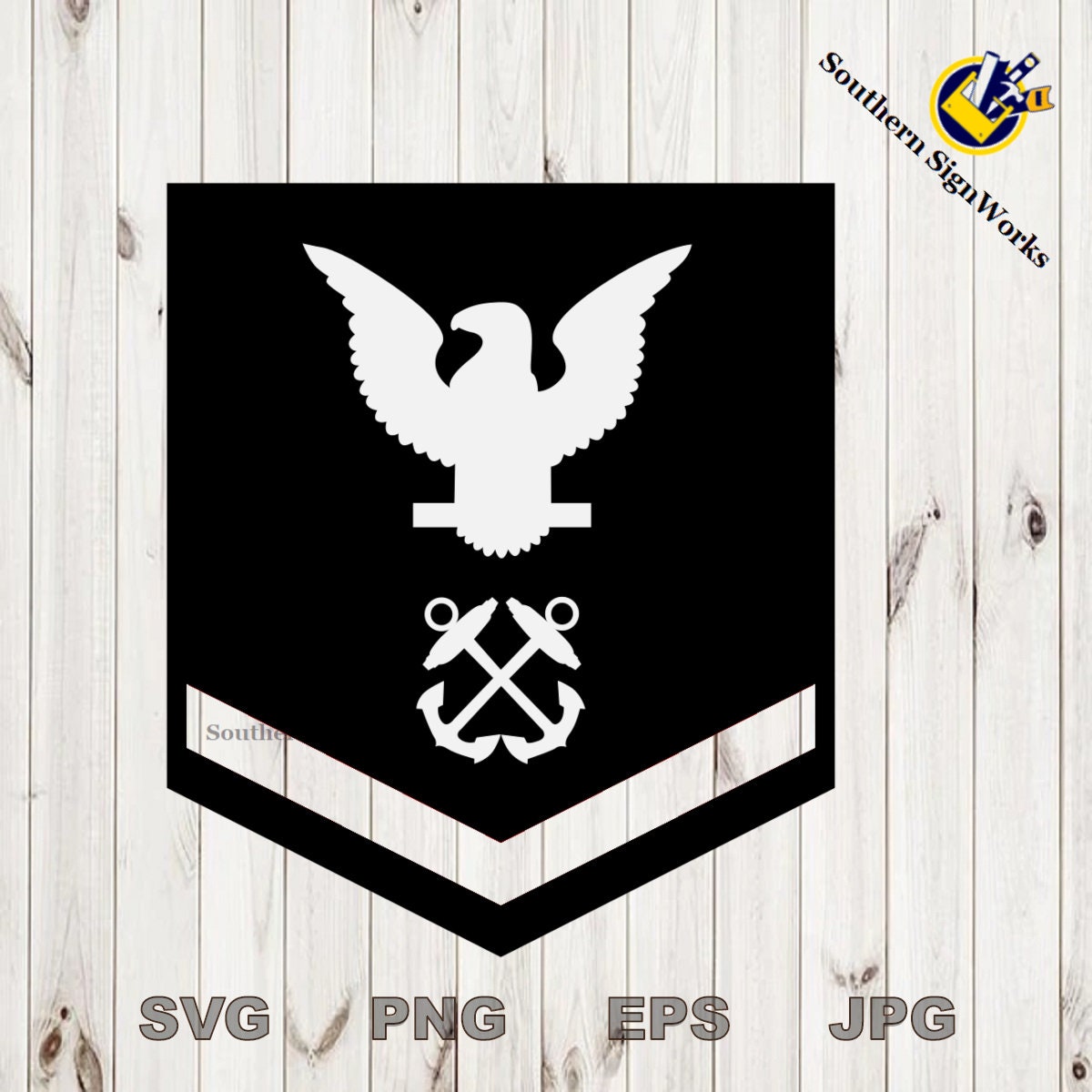 Military U S Navy Petty Officer Third Class SVG Files for - Etsy