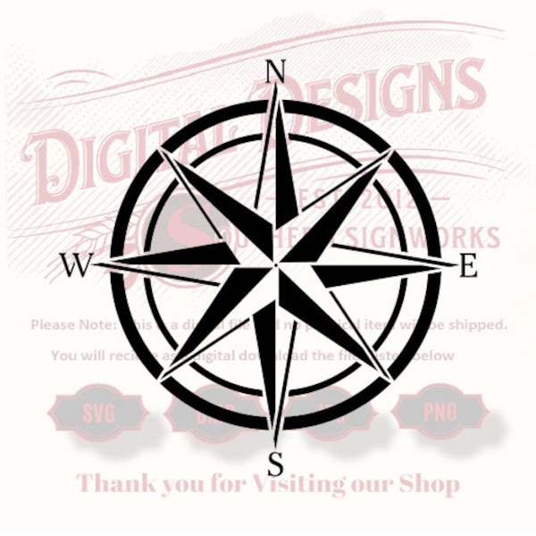 Compass Rose Design - Etsy