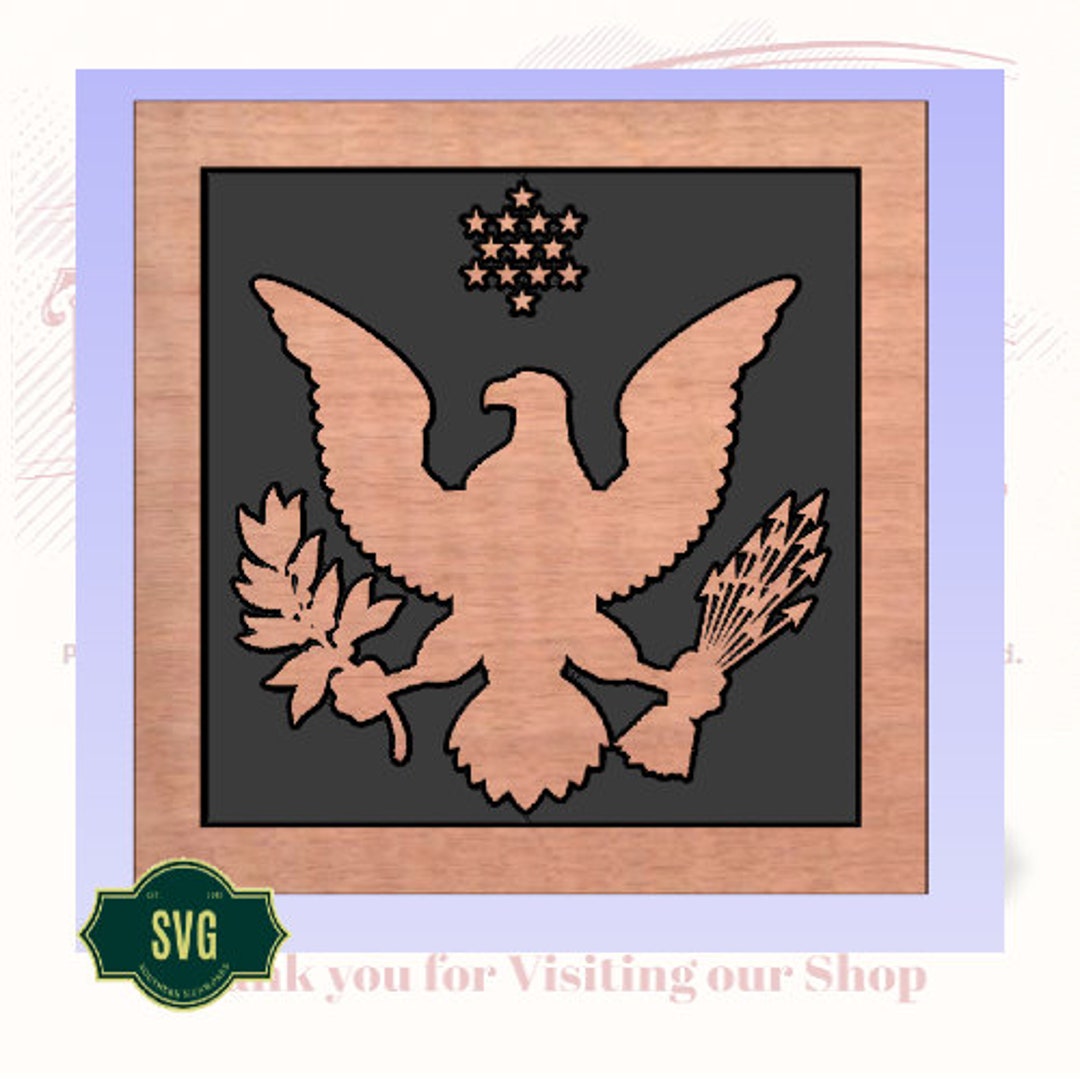 Eagle Plaque for Cnc Machines - Svg and Dxf File Included - Great ...
