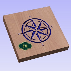 Compass Rose SVG Files for Laser Engraving, Vinyl Cutters, and Cnc ...