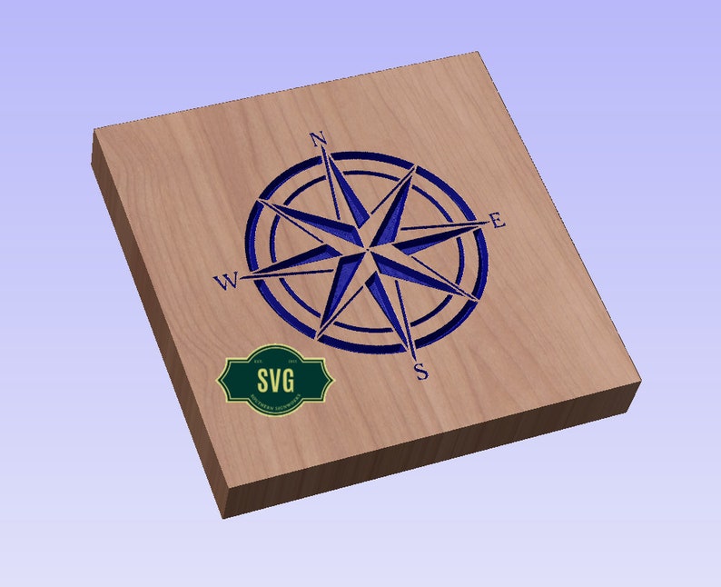 Compass Rose SVG Files for Laser Engraving Vinyl Cutters and - Etsy