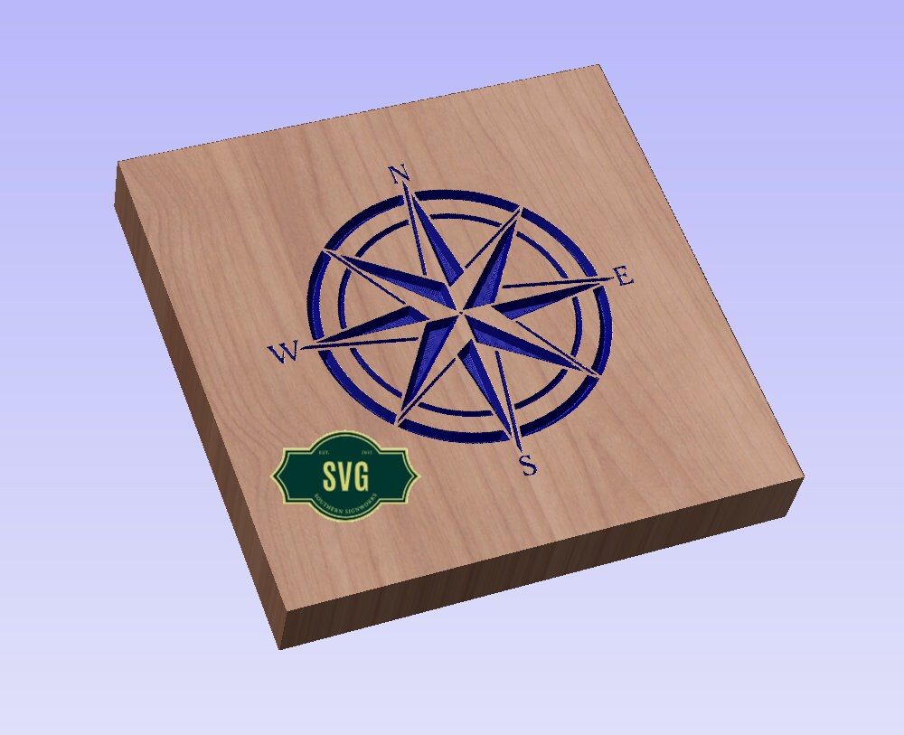 Compass Rose SVG Files for Laser Engraving Vinyl Cutters and - Etsy India