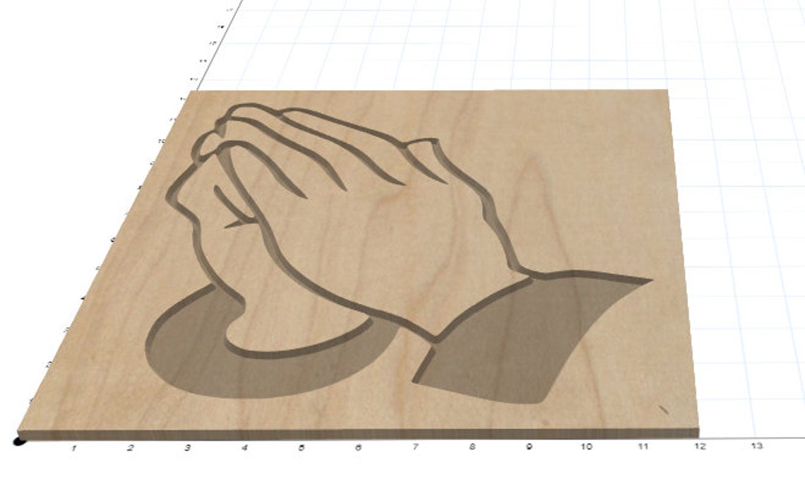 Praying Hands SVG Files for Laser Engraving and Cnc Router - Etsy Norway