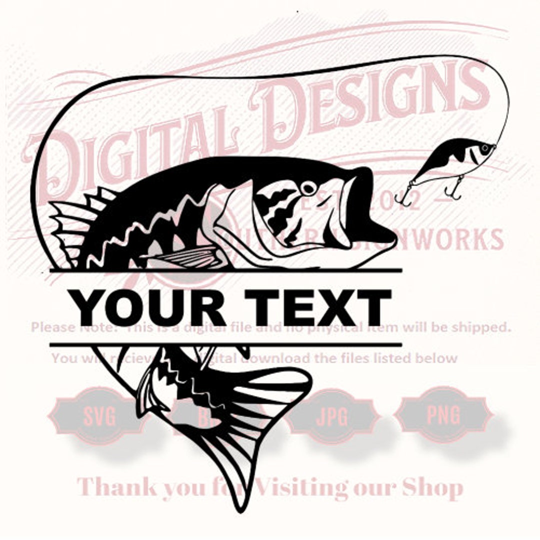 Trophy Bass Fishing SVG Files for Cnc Router, and Laser Engraving Large ...