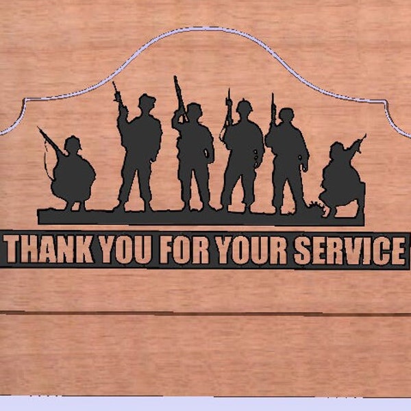 Thank You for Your Service Engraving Svg - Etsy