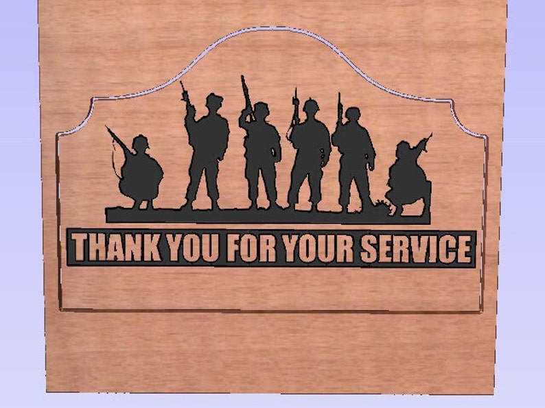 Thank You for Your Service SVG Files for Cnc Routers and - Etsy