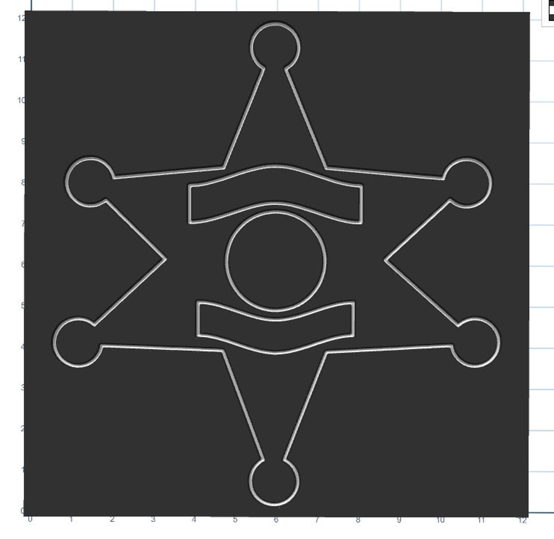 6 Point Badge SVG Files for Cnc Routers Vinyl Cutters and - Etsy