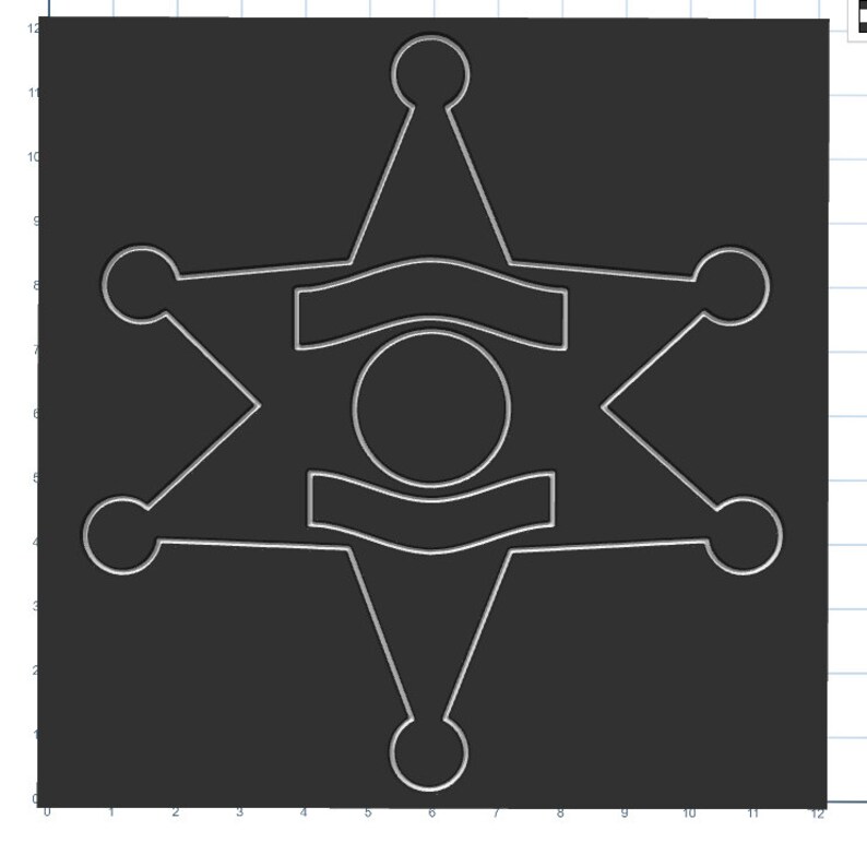 6 Point Badge SVG Files for Cnc Routers Vinyl Cutters and - Etsy