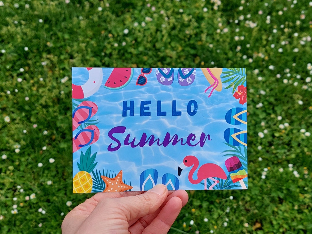 Hello Summer Postcards - Colorful Summertime Postcards - Perfect for ...