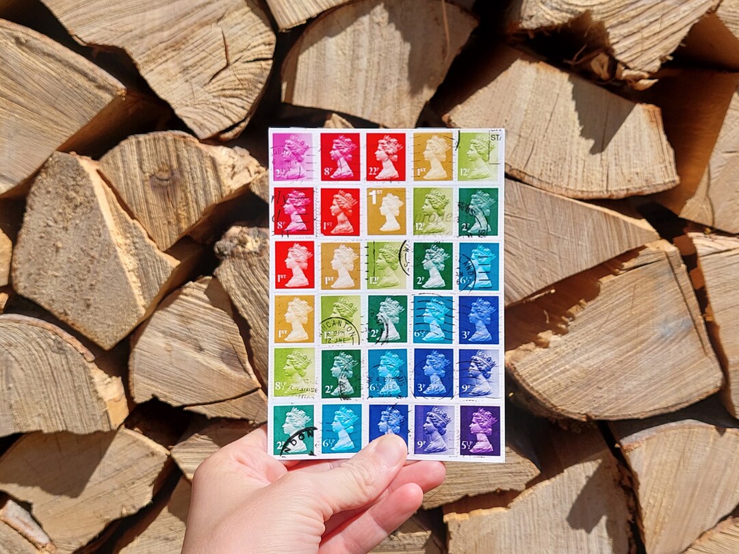 Queen Postcard Rainbow Postage Stamp Postcards - Etsy