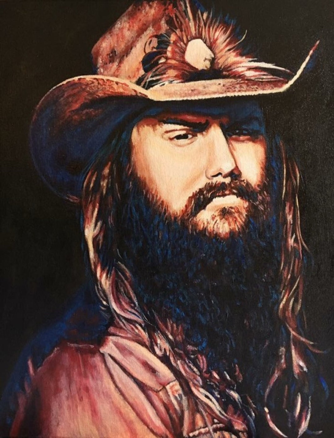 Chris Stapleton Ptg Canvas Print - Etsy