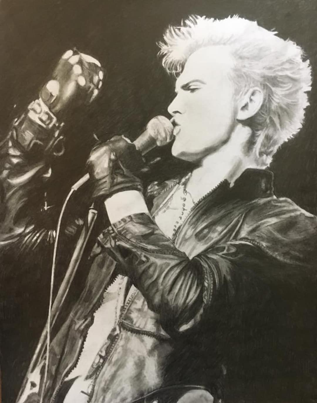 Billy Idol Canvas Print of Original Drawing - Etsy