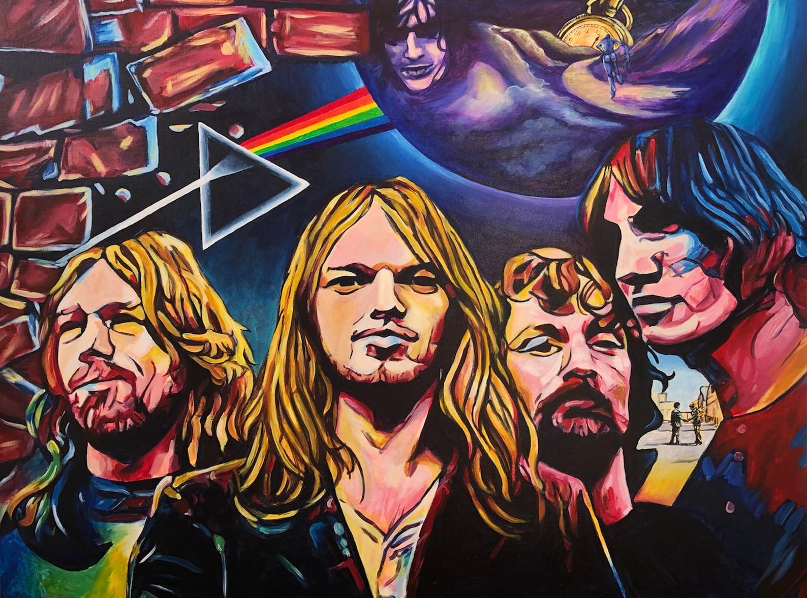 Pink Floyd Painting Canvas Print - Etsy
