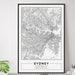 Sydney NSW Map Print Sydney Map Poster Sydney Wall Art - Etsy