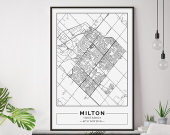 Milton Map Print - Etsy