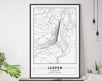 Jasper Map Art - Etsy