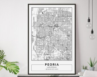 Peoria Az Map Print - Etsy