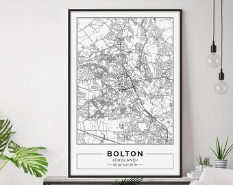 Bolton Map Poster | Etsy