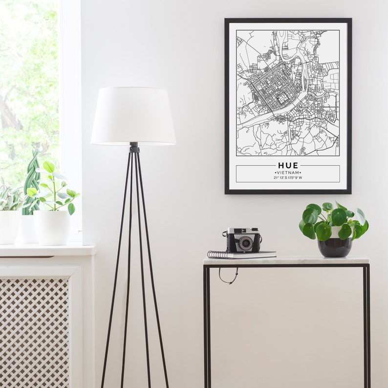 Hue Map Print Hue Map Poster Hue Wall Art Hue Vietnam Art - Etsy