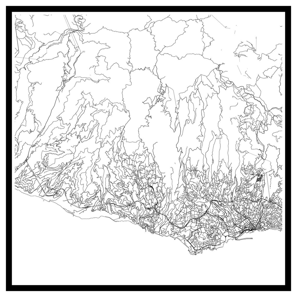 Madeira Map Print Madeira Map Poster Madeira Wall Art - Etsy