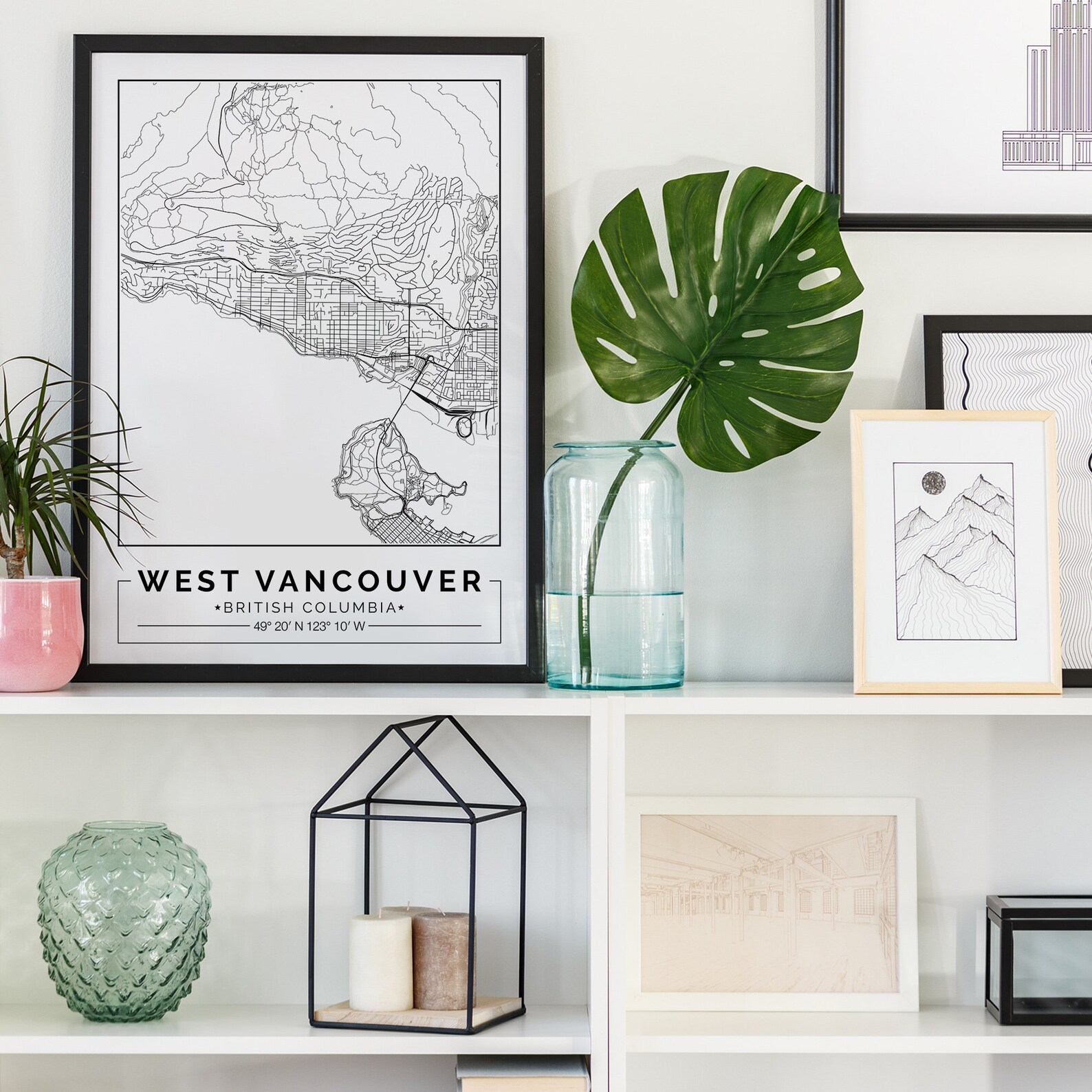West Vancouver Map Print West Vancouver Map Poster West - Etsy
