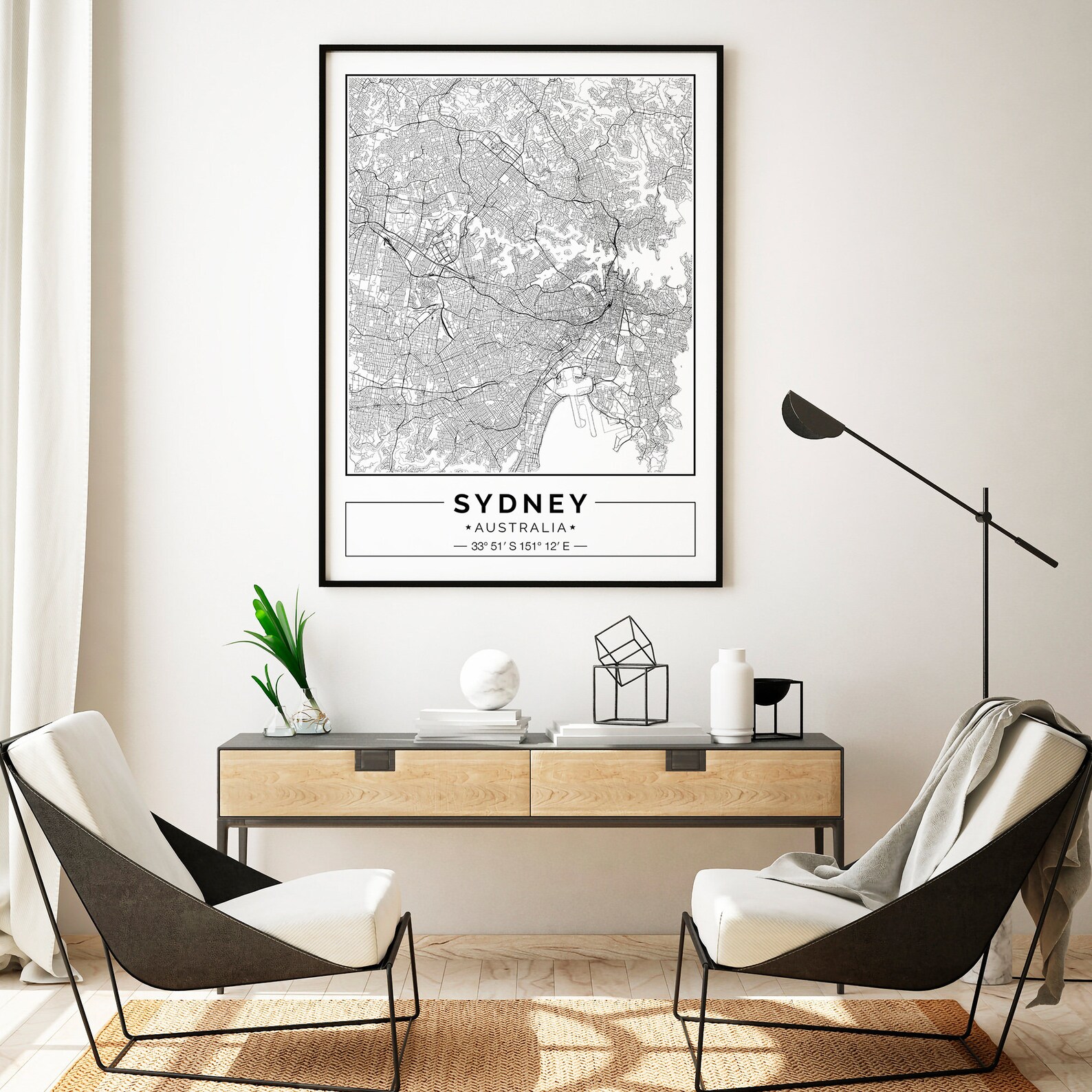 Sydney NSW Map Print Sydney Map Poster Sydney Wall Art | Etsy