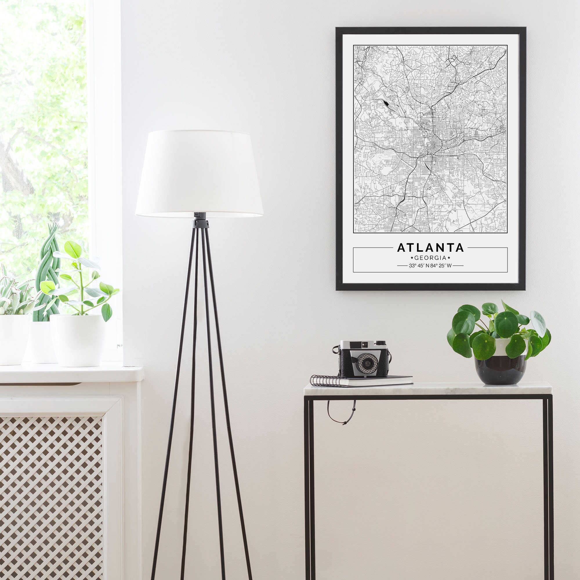 Atlanta map print Atlanta map poster Atlanta wall art | Etsy