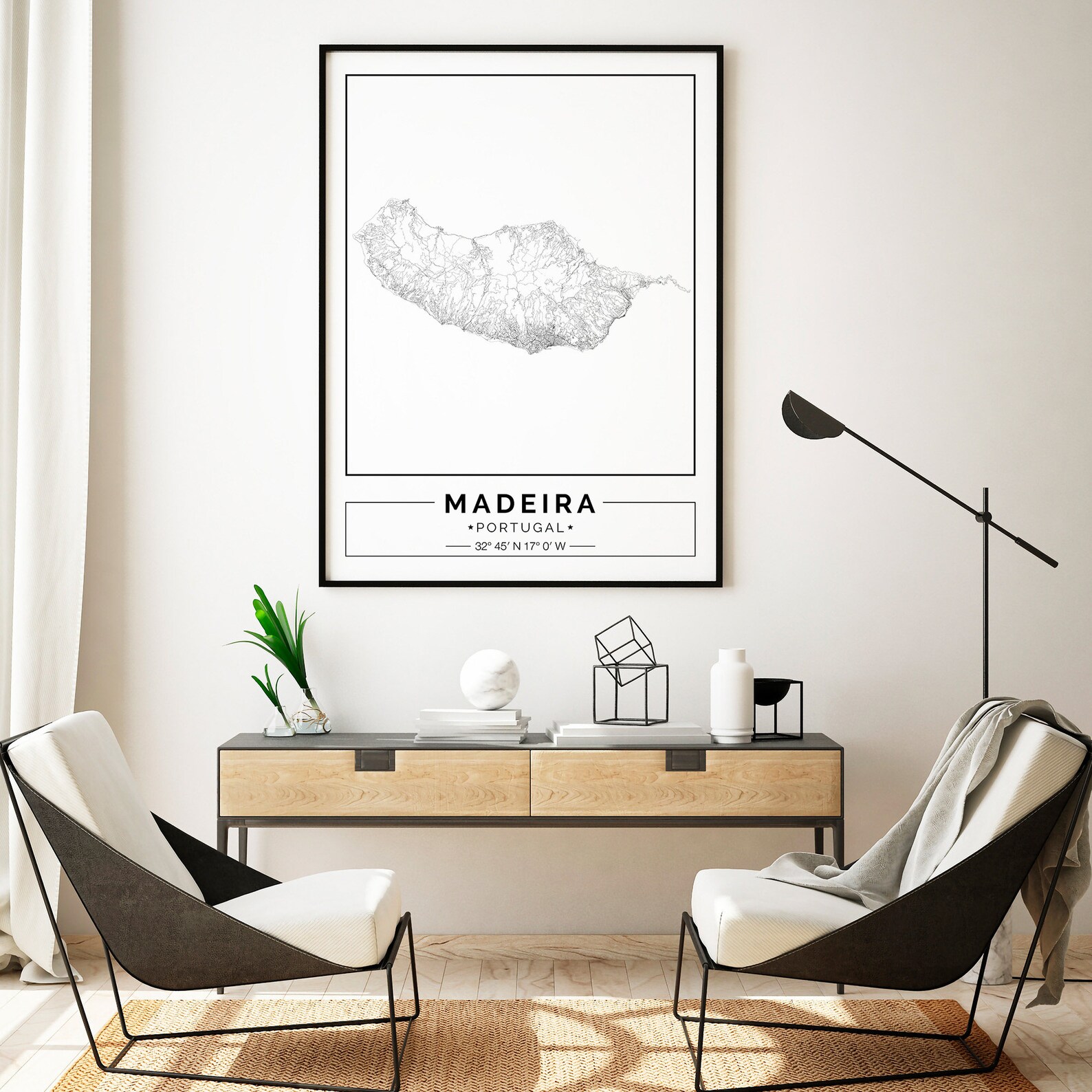 Madeira Map Print Madeira Map Poster Madeira Wall Art - Etsy