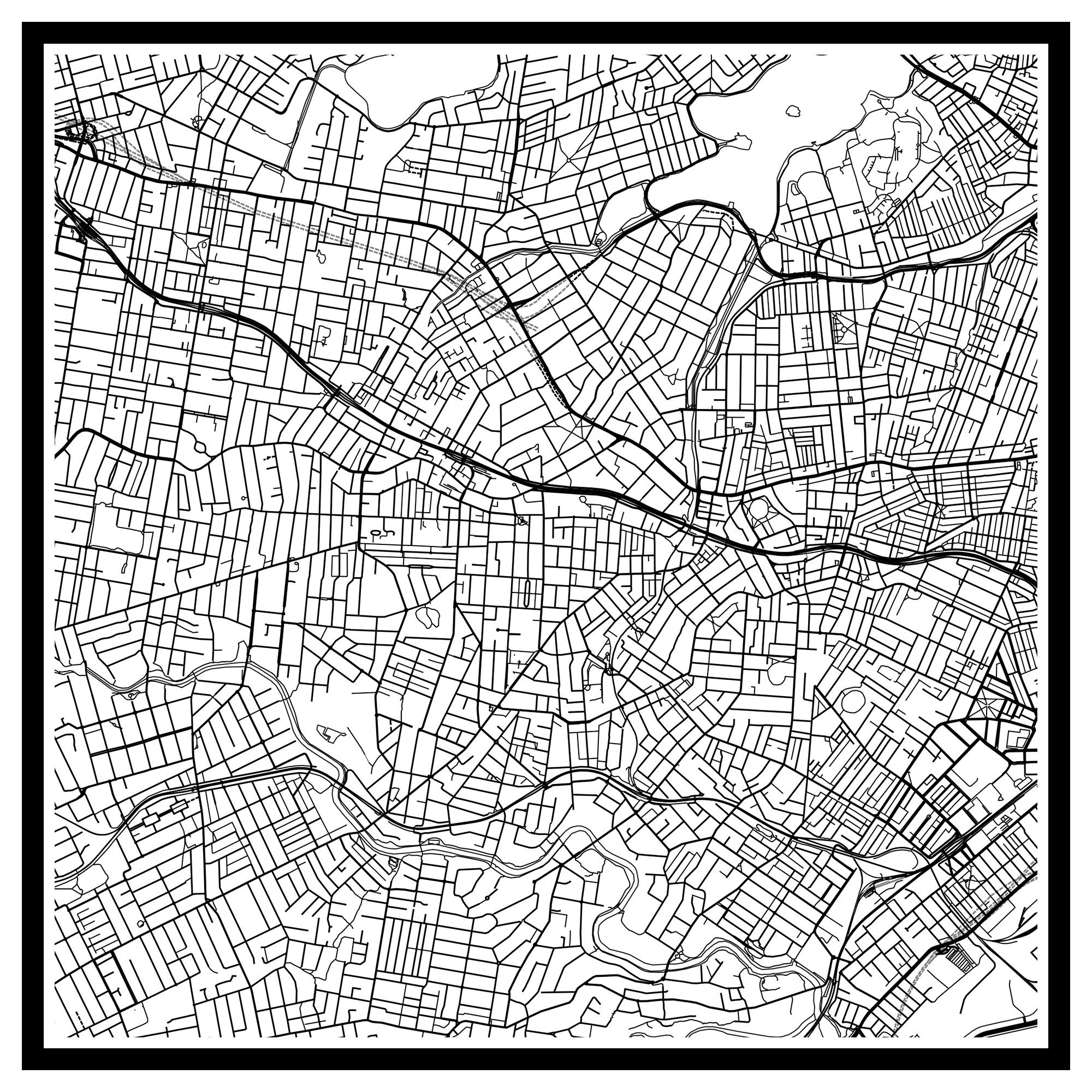 Sydney NSW Map Print Sydney Map Poster Sydney Wall Art | Etsy