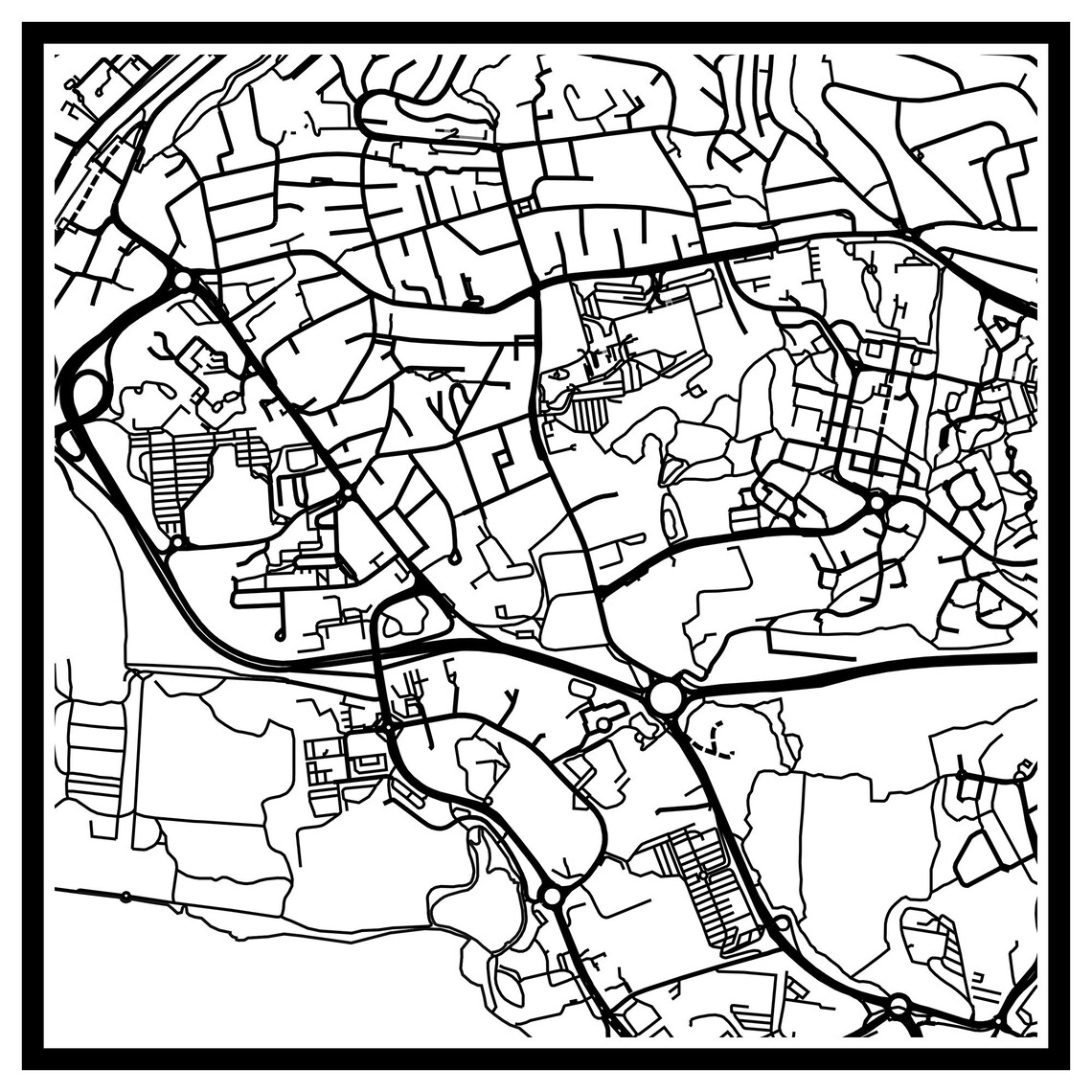 Quimper Map Print Quimper Map Poster Quimper Wall Art - Etsy