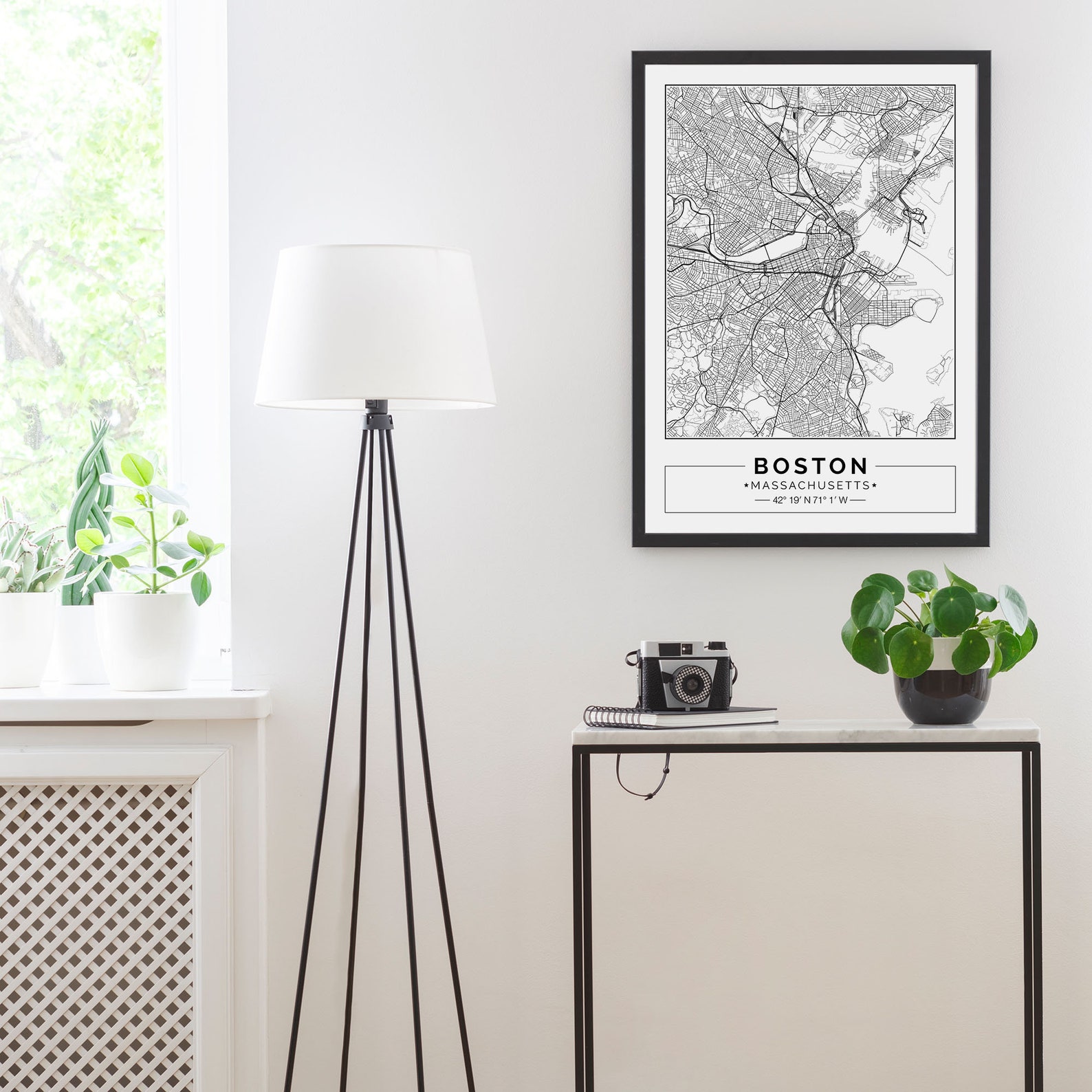 Boston Map Print Boston Map Poster Boston Wall Art Boston - Etsy