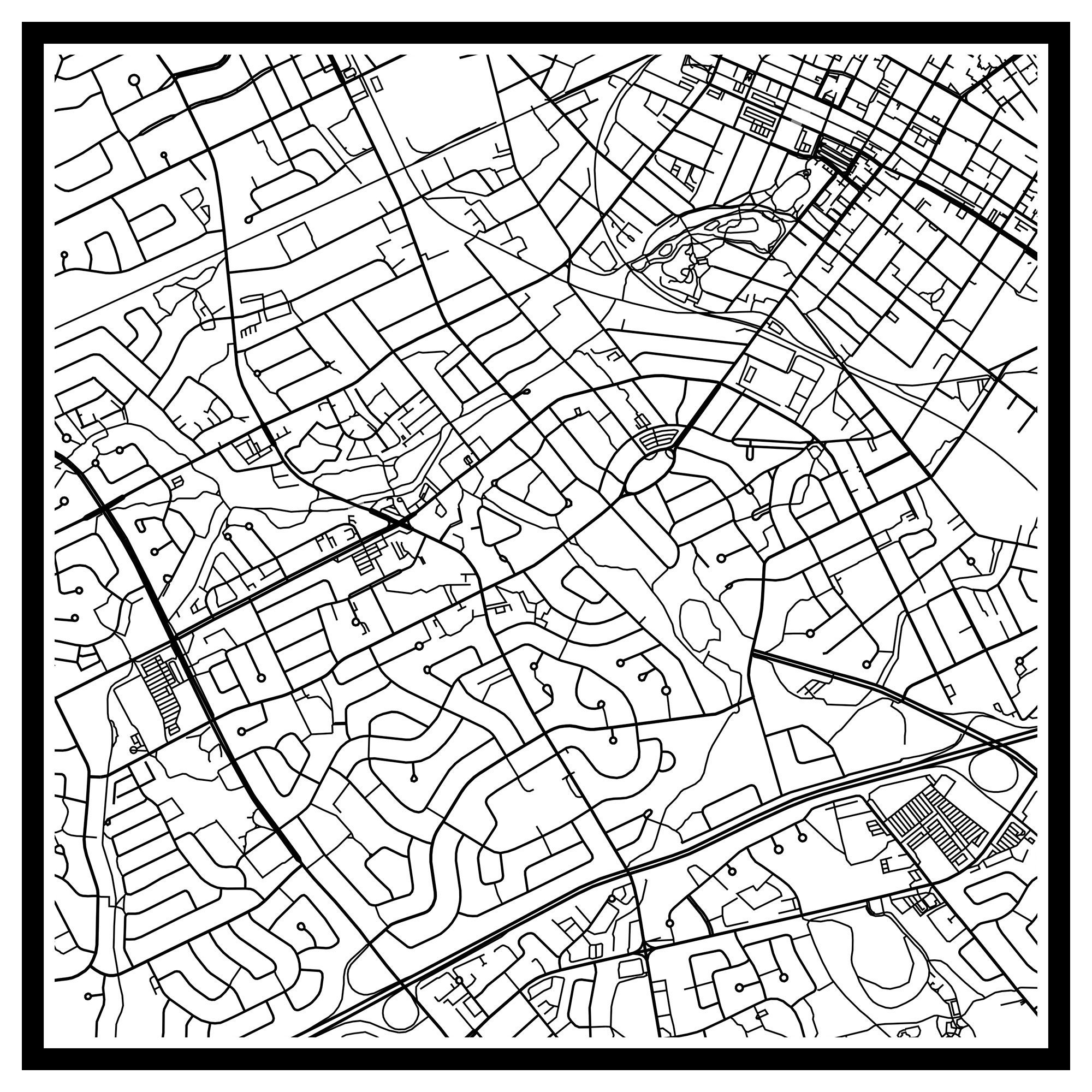 Kitchener-waterloo Map Print Kitchener-waterloo Map Poster - Etsy