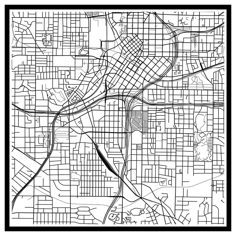 Atlanta Map Print Atlanta Map Poster Atlanta Wall Art | Etsy