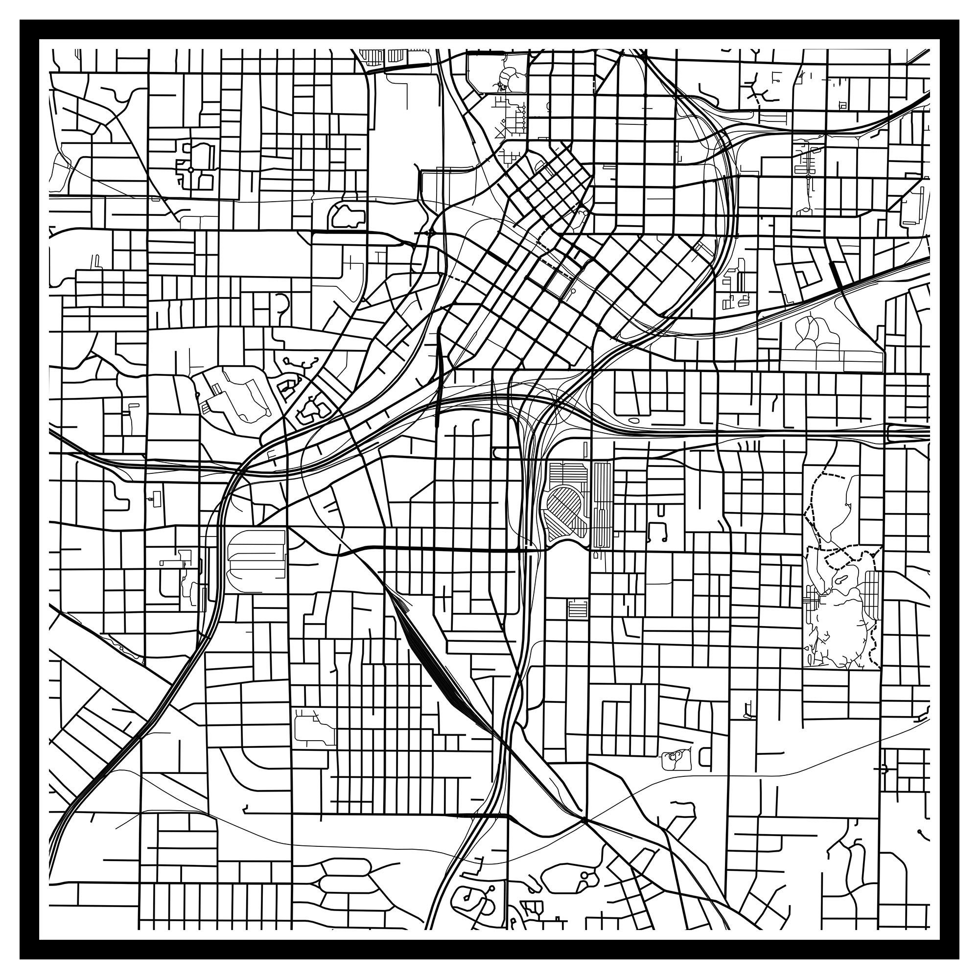 Atlanta Map Print Atlanta Map Poster Atlanta Wall Art - Etsy