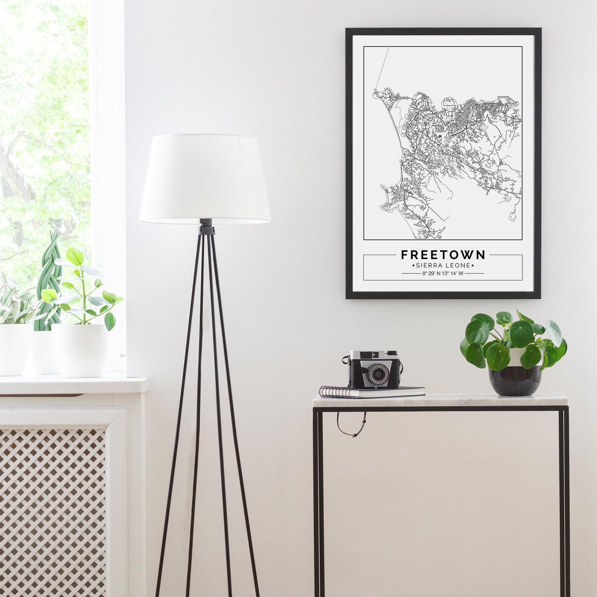 Freetown Map Print Freetown Map Poster Freetown Wall Art | Etsy