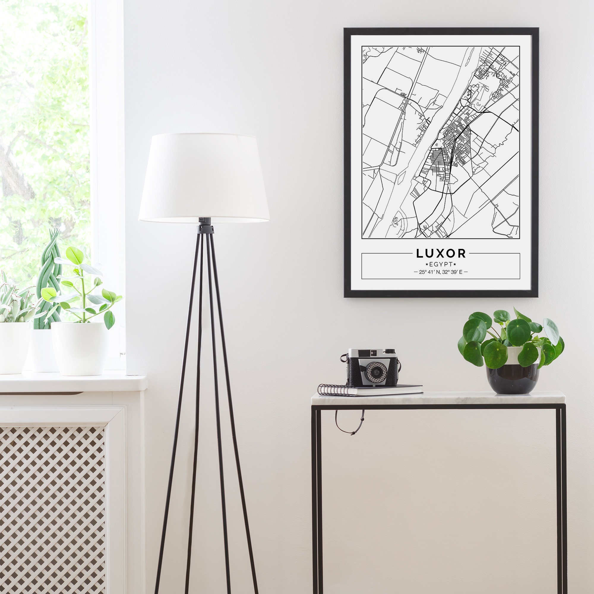 Luxor Map Print Luxor Map Poster Luxor Wall Art Luxor Egypt | Etsy