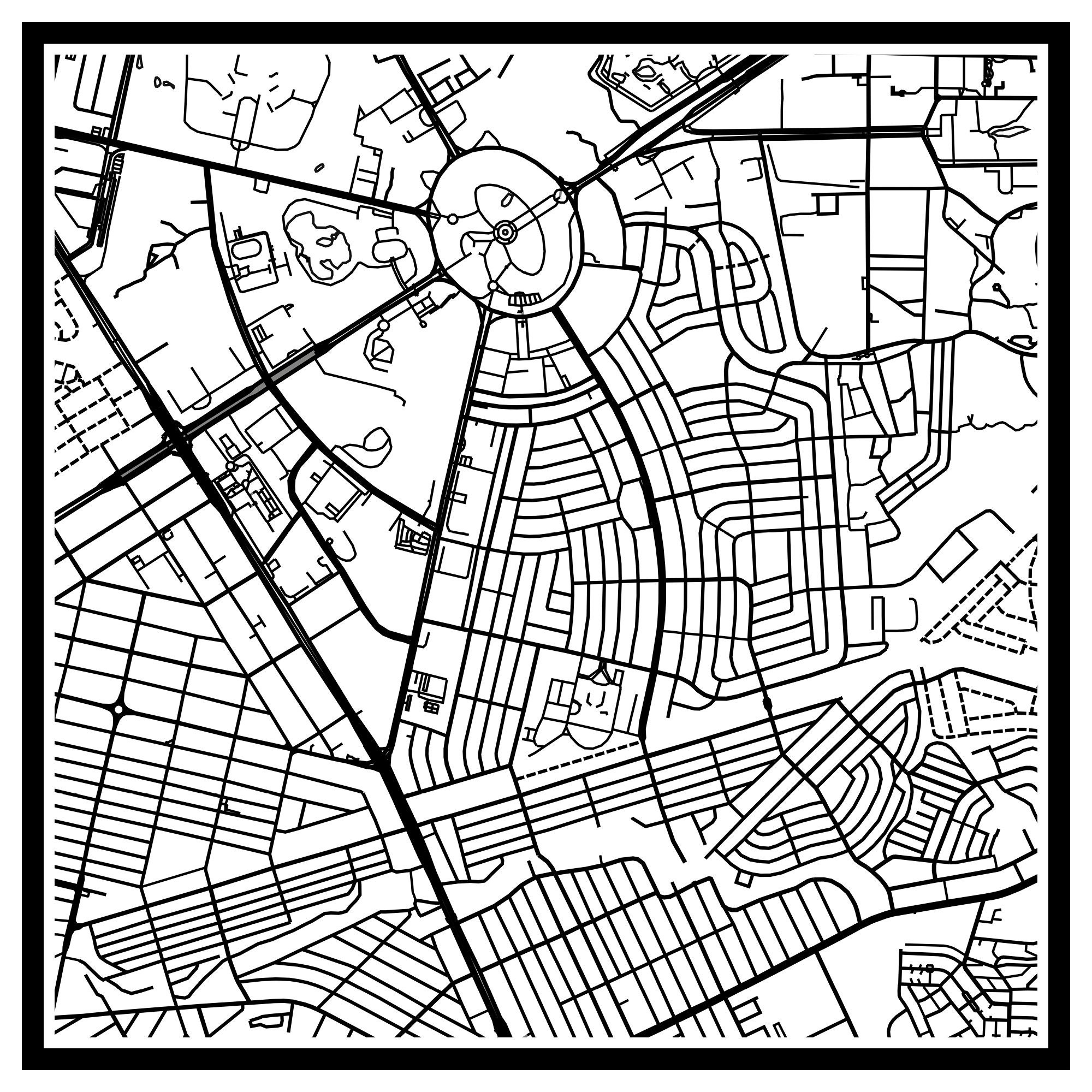 Quezon City Map Print Quezon City Map Poster Quezon City - Etsy