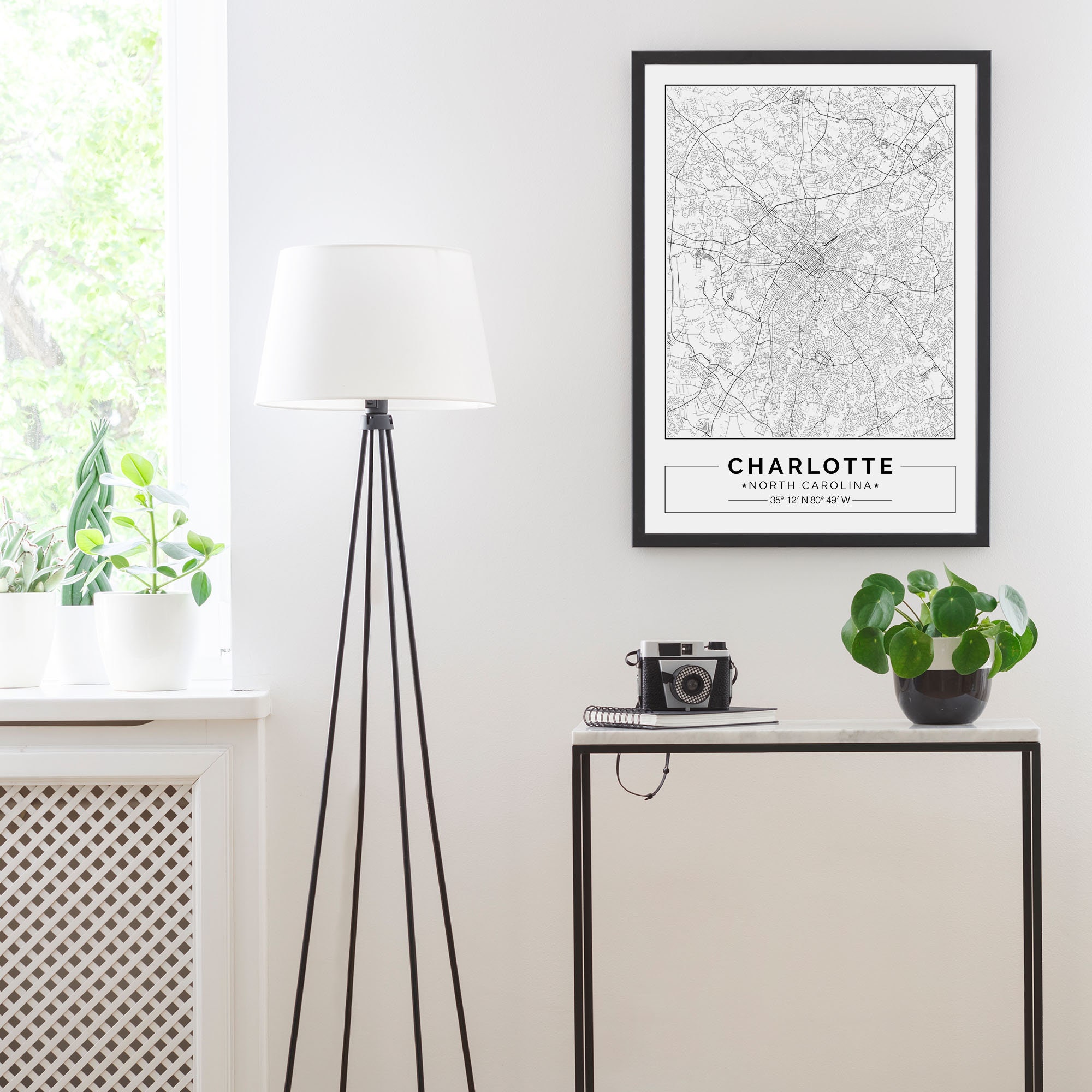 Charlotte Map Print Charlotte Map Poster Charlotte Wall Art | Etsy