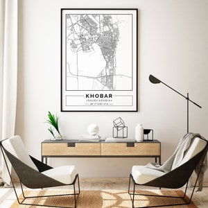 Khobar Map Print Khobar Map Poster Khobar Wall Art Khobar - Etsy