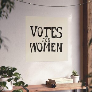 Typography Poster, Women's Suffrage Art, Matte Print, Feminist Wall Art ...