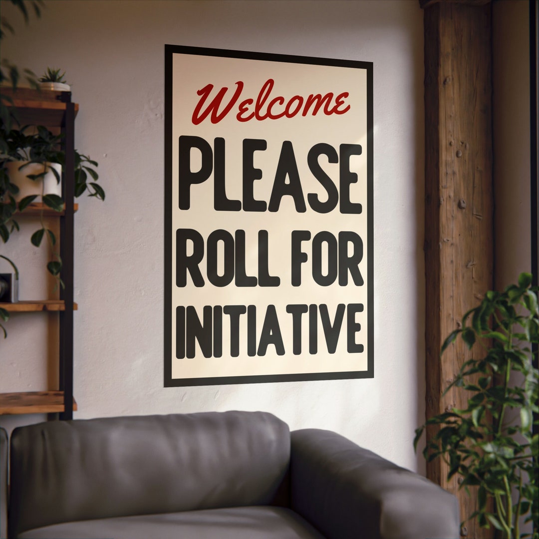 Dnd Poster Dnd Wall Art Room Decor Welcome Sign Dnd Party Dnd Game Room ...