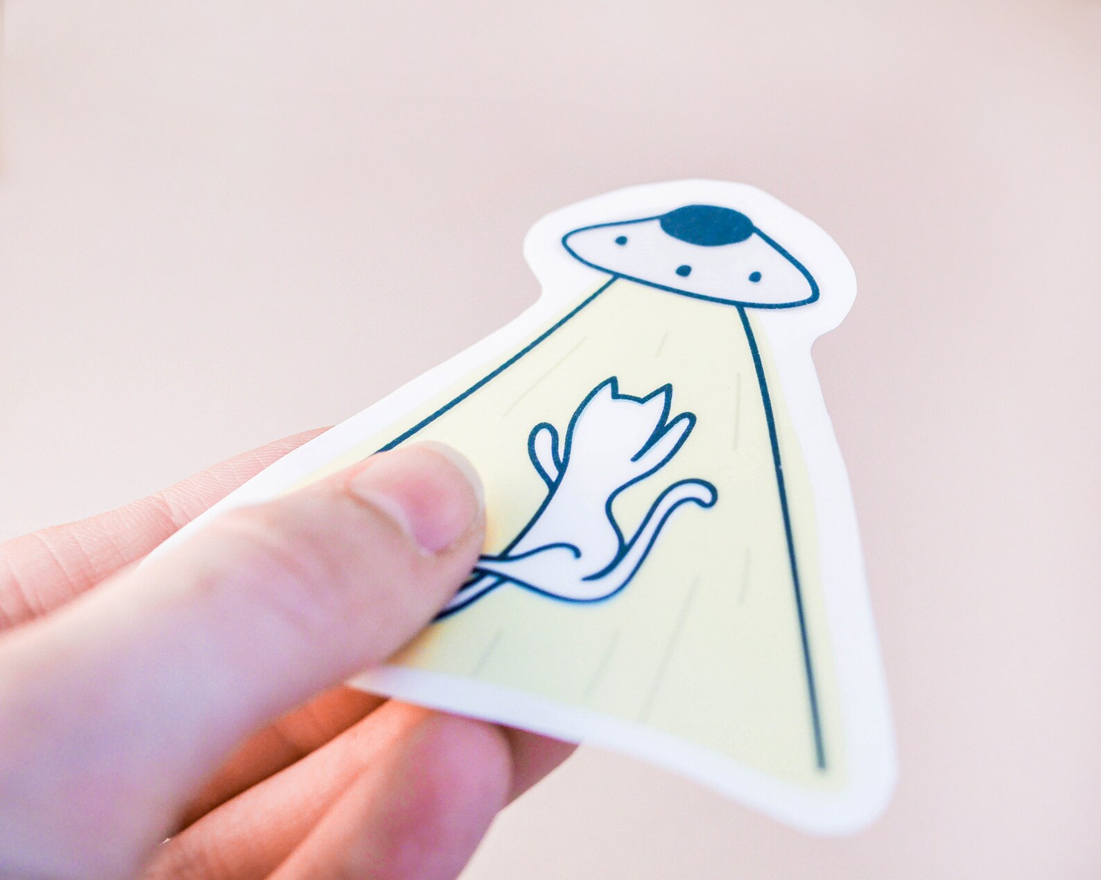 UFO Cat Sticker. Abducted Sticker. Aliens Sticker. UFO Alien - Etsy