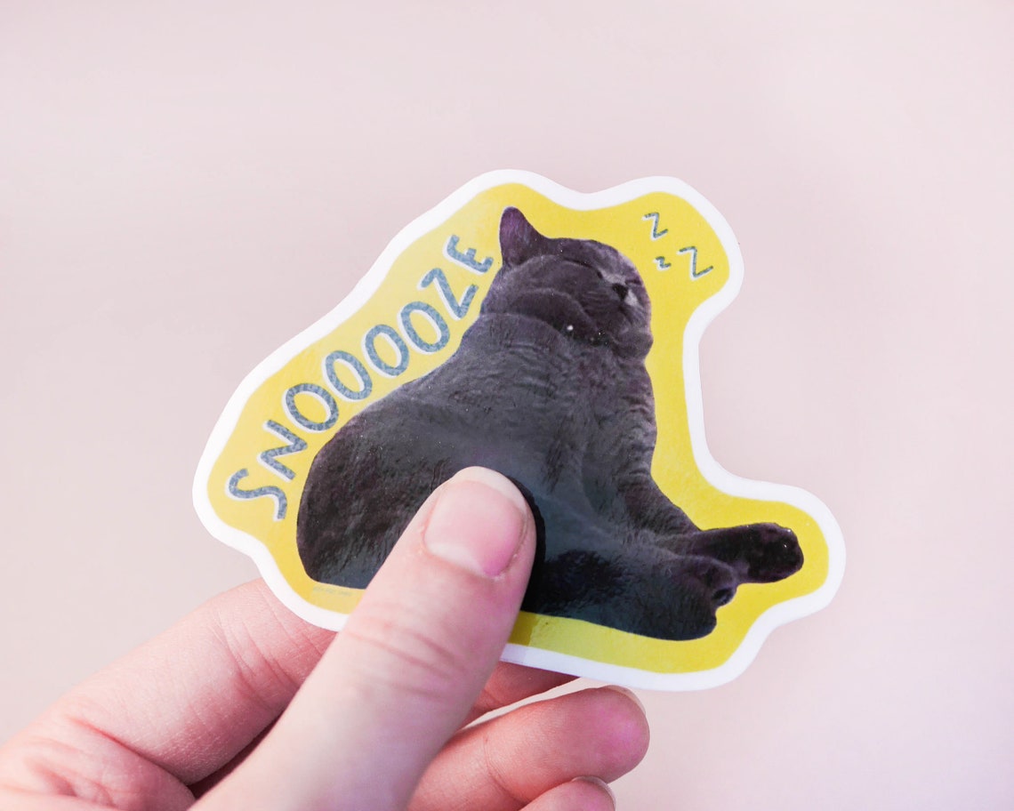 Cat Nap Sticker. Sleepy Cat Sticker. Cat Taking a Nap Sticker. Kitty ...