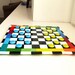 Checker Board Fused Glass Rainbow Checkerboard Set Chess Board Glass ...